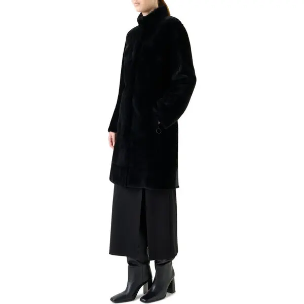 Akris Lambskin Shearling Coat