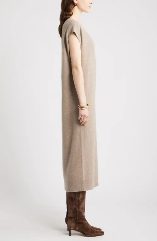 Nordstrom Wool & Cashmere Blend Shift Dress - Beige Bliss