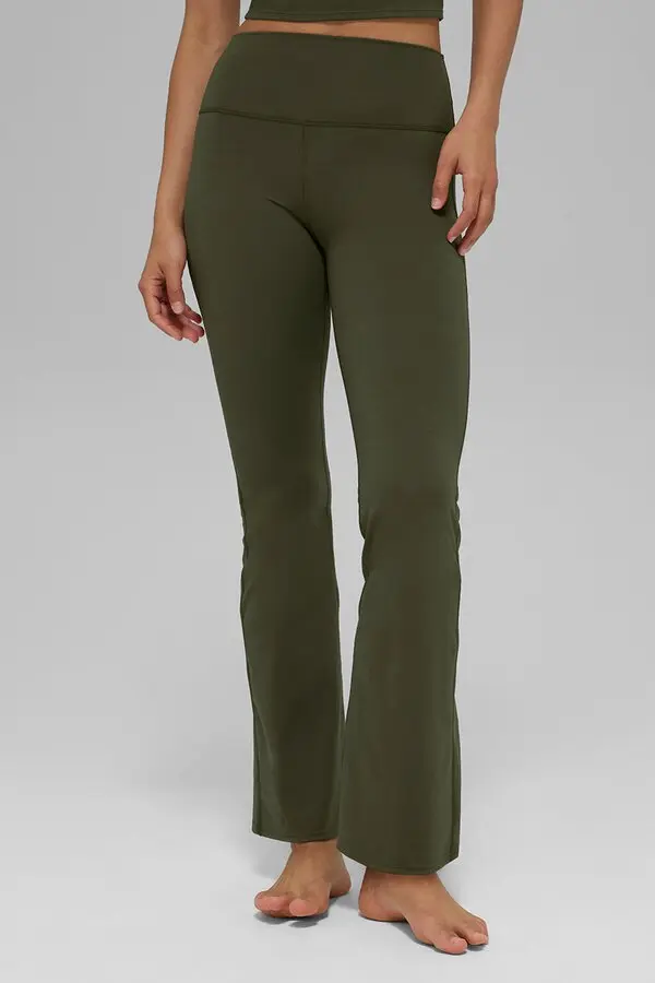 Alo Yoga Softsculpt High-waist 7/8 Bootcut Legging - Green Olive