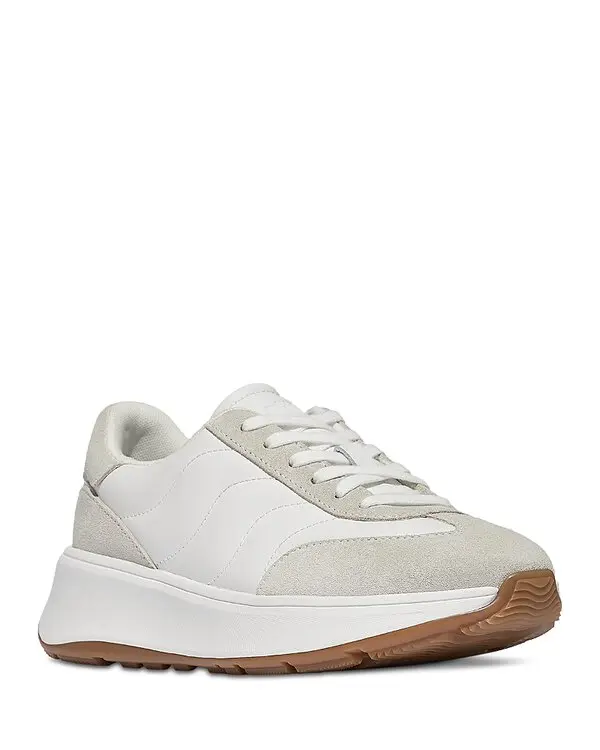 Fitflop F-mode Leather And Suede Sneakers