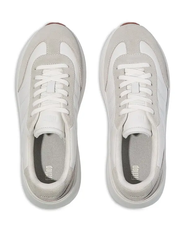 Fitflop F-mode Leather And Suede Sneakers