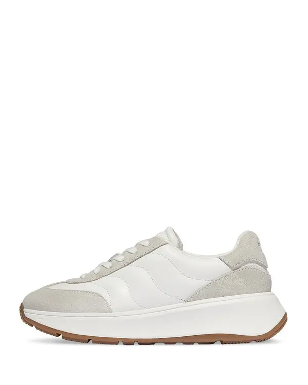 Fitflop F-mode Leather And Suede Sneakers