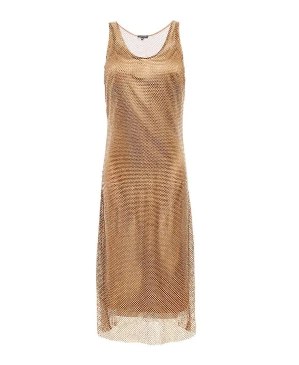 As By Df Nadine Rhinestone-Embellished Maxi Dress In Rose Gold |  Editorialist