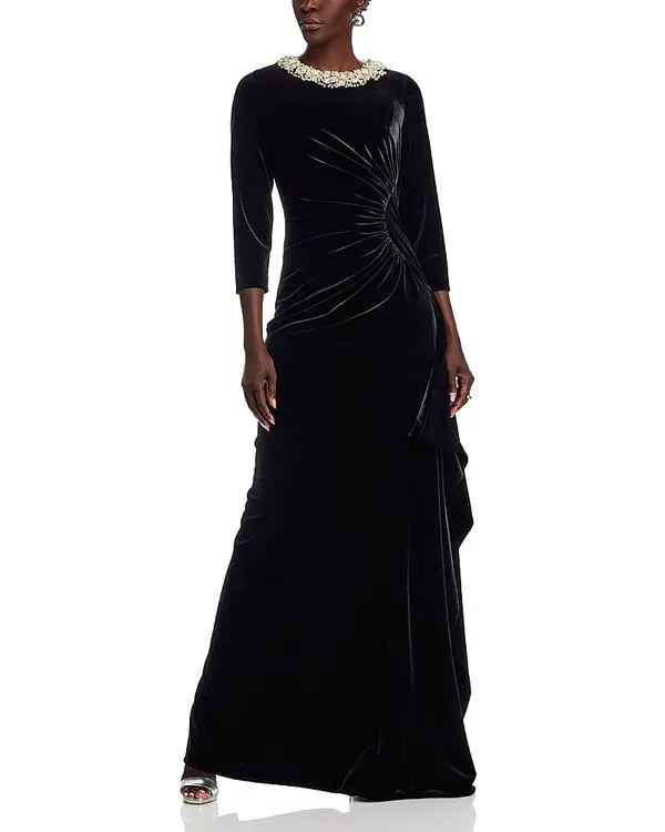 teri jon black evening dress Luisa