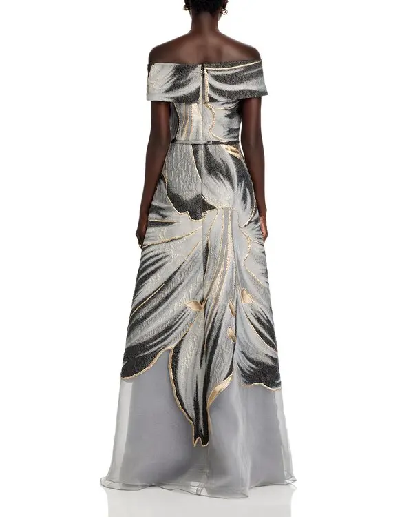 Rickie Freeman For Teri Jon Jacquard Gown