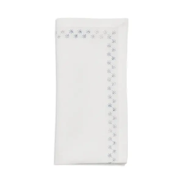 KIM SEYBERT Starry Night Linen Napkin, 21 X 21 - White Blue