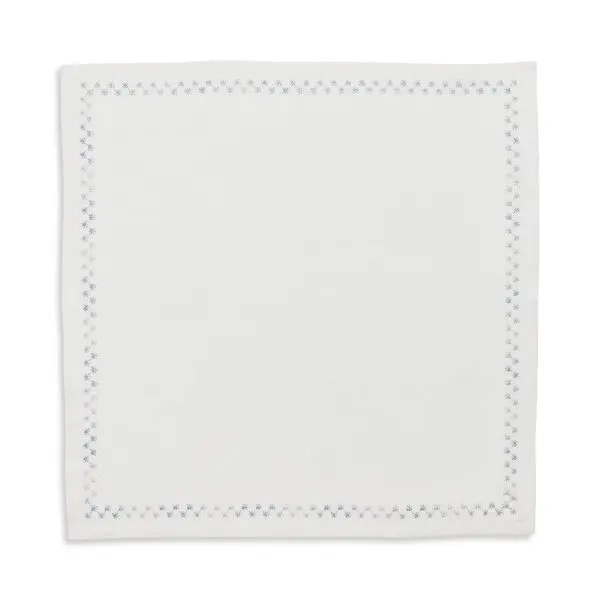 KIM SEYBERT Starry Night Linen Napkin, 21 X 21 - White Blue