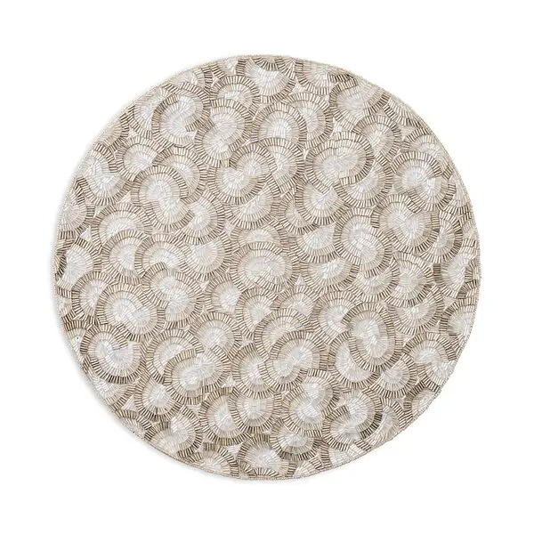 KIM SEYBERT Lune Beaded Placemat - Silver