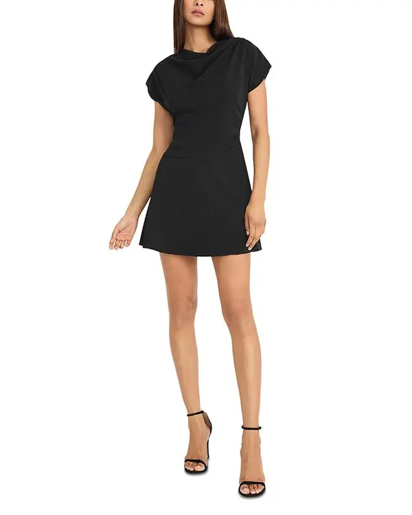 Maggy London Cowl Neck Mini Dress - Black