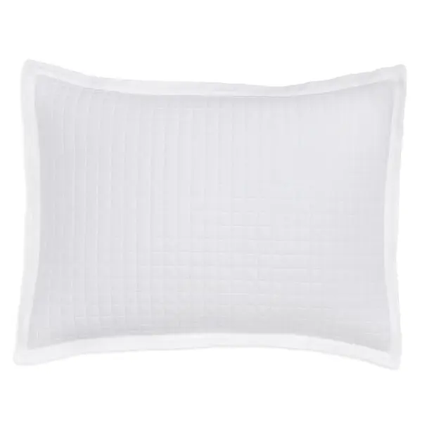 AMALIA HOME COLLECTION Vita Quilted Sateen King Sham - White