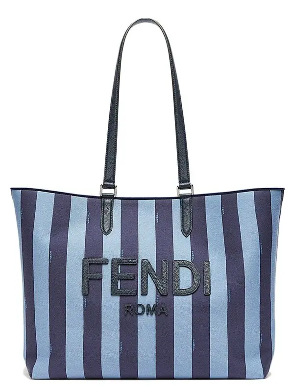 Fendi Leather Tote Bag - Blue