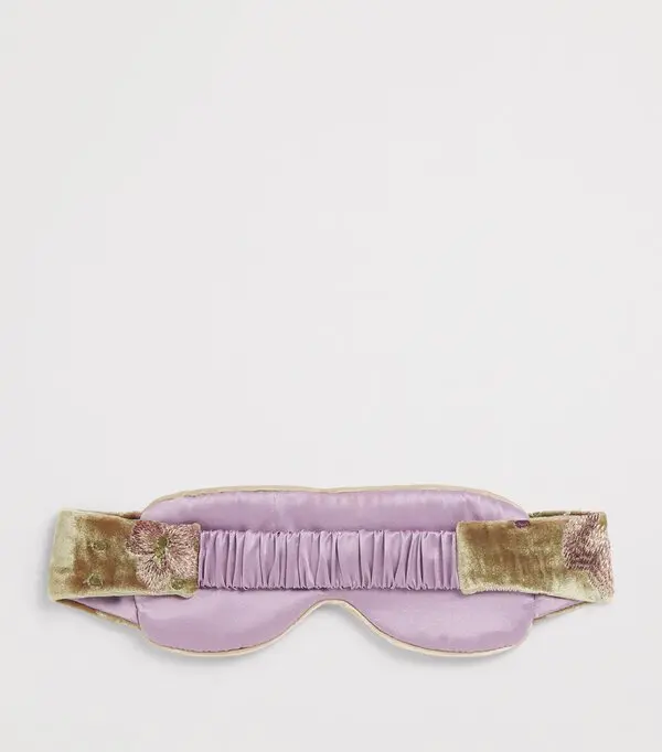 DANIEL HANSON Velvet Embroidered Floral Eye Mask