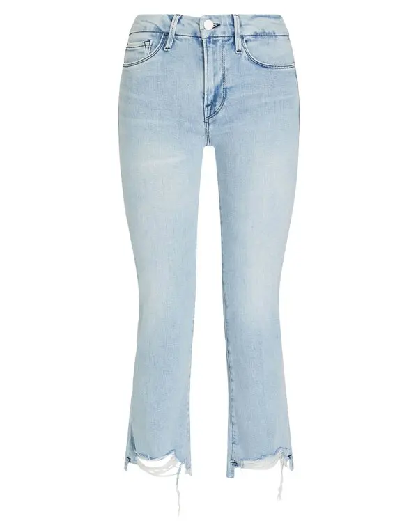 FRAME Boot-cut Cropped Jeans - Blue