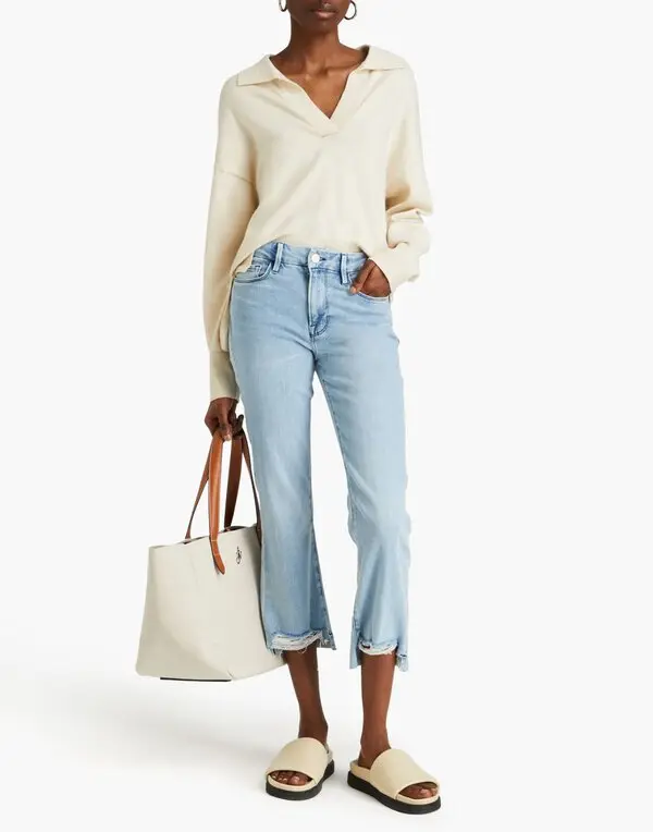 FRAME Boot-cut Cropped Jeans - Blue