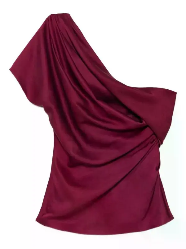 Simkhai Draped One-shoulder Blouse - Red