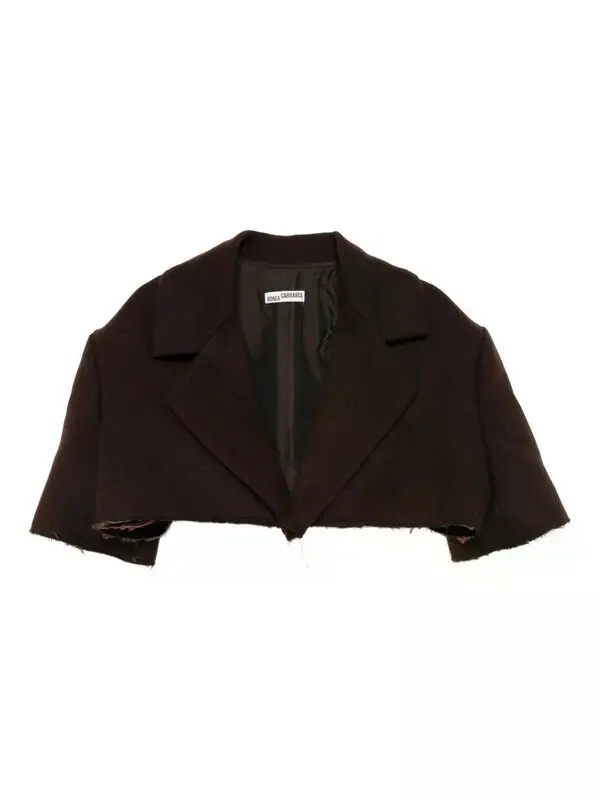 SONIA CARRASCO Cropped Jacket - Brown