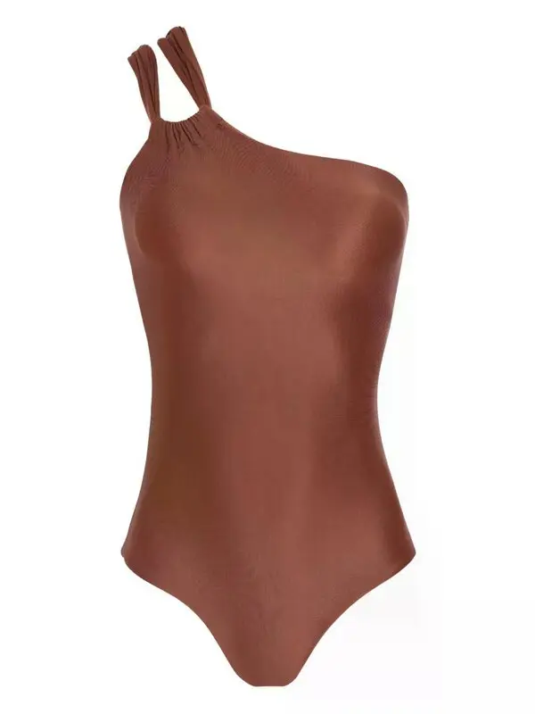 LYGIA & NANNY Miusha One-shoulder Swimsuit - Brown