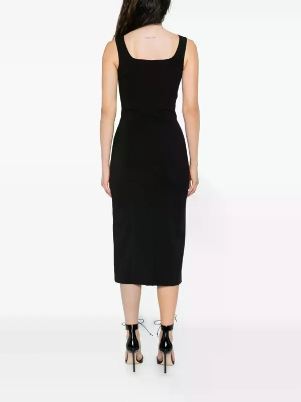 Patrizia Pepe Square-neck Midi Dress
