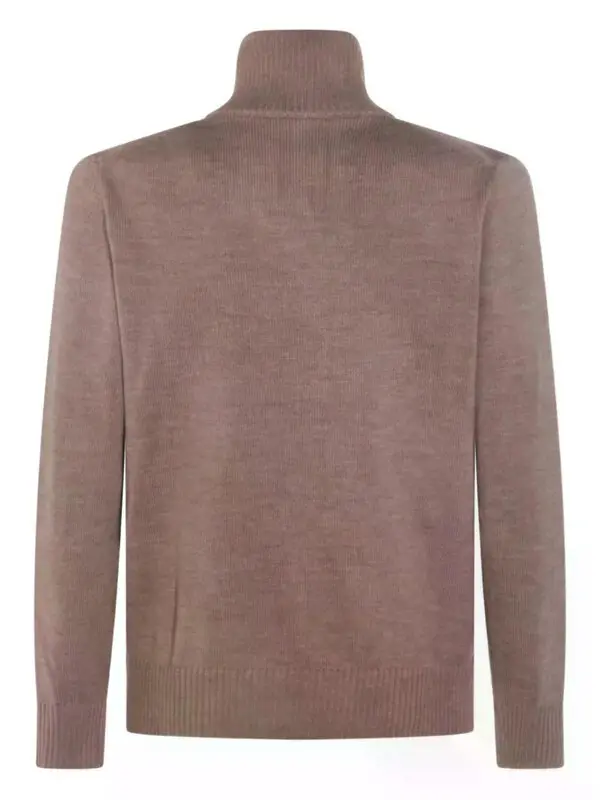 Altea Zip-fastening Virgin Wool Sweater - Neutrals