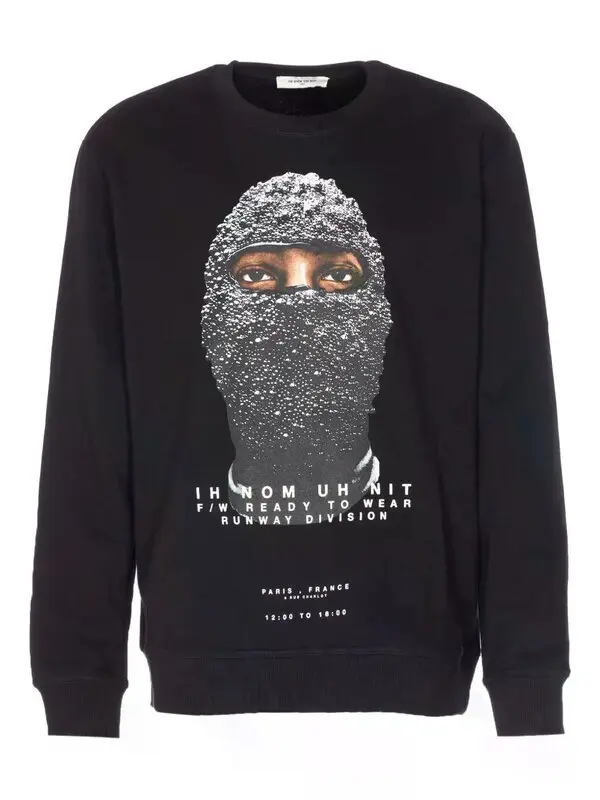 IH NOM UH NIT Mask-print Sweatshirt - Black