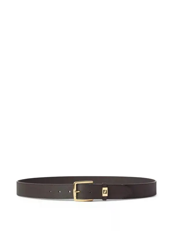 Fendi Ff-plaque Buckled Belt - Brown