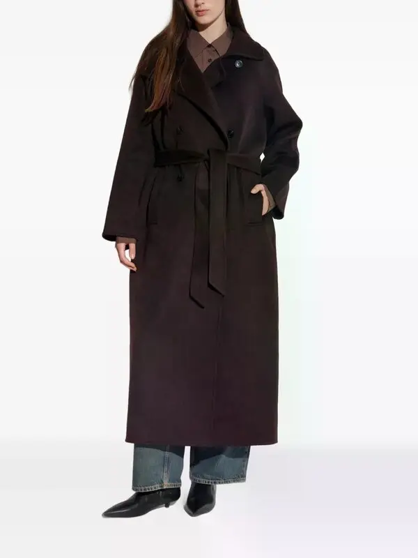 Samsøe Samsøe Belted Double-breasted Coat