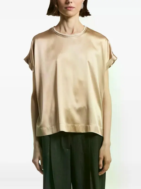 Peserico Silk-blend Short-sleeve Top