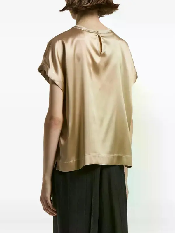 Peserico Silk-blend Short-sleeve Top