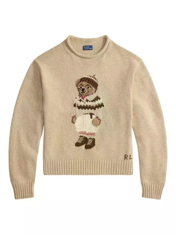 Polo Ralph Lauren Bear-embroidered Crew-neck Jumper