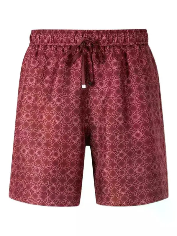 Amiri Floral-pattern Drawstring Shorts - Red
