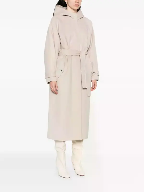 Pinko Hooded Belted Coat