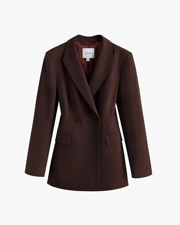 Cuyana Wool Cinched Blazer - Fondant