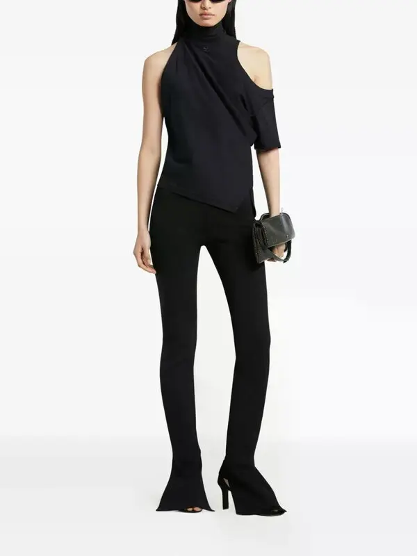 COURREGES Twisted Mock-neck Blouse