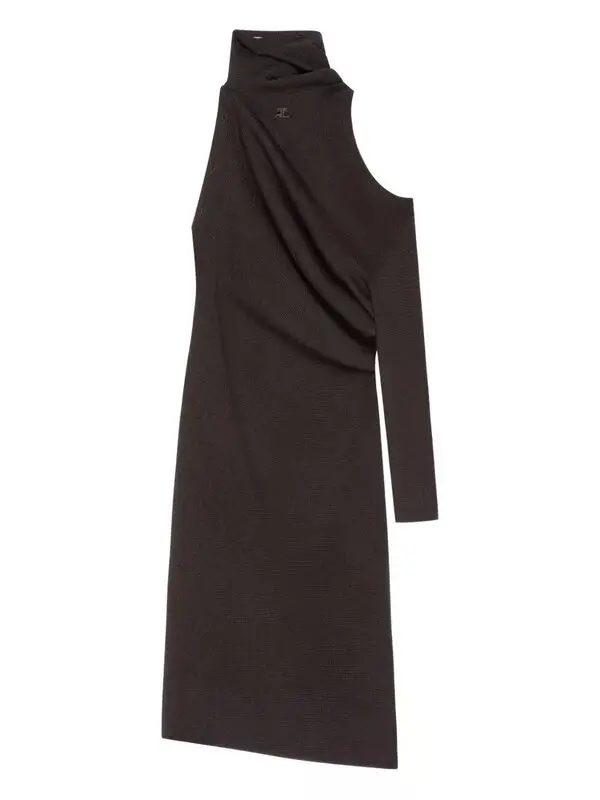 COURREGES Draped Wool Midi Dress