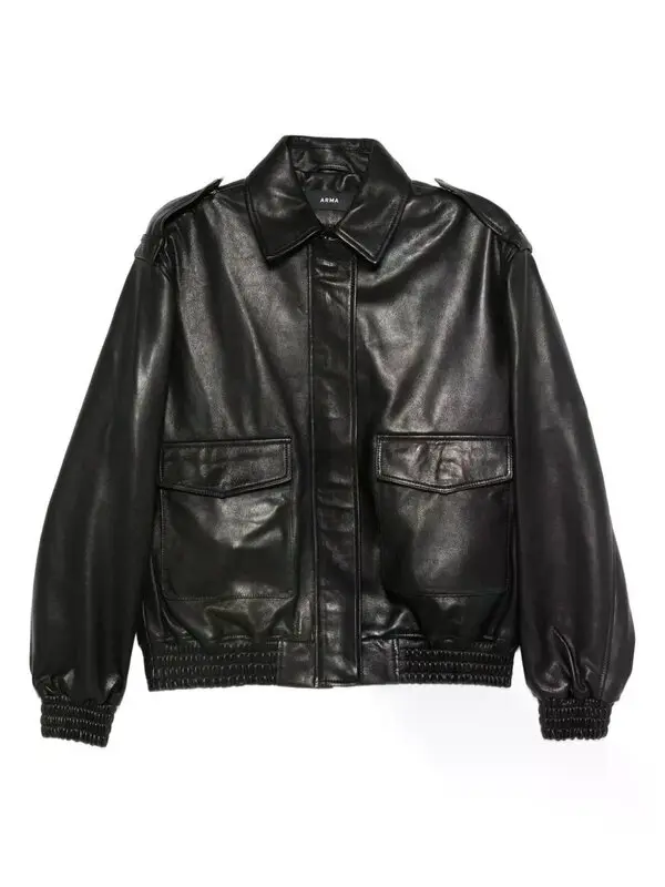 ARMA Leather Bomber Jacket