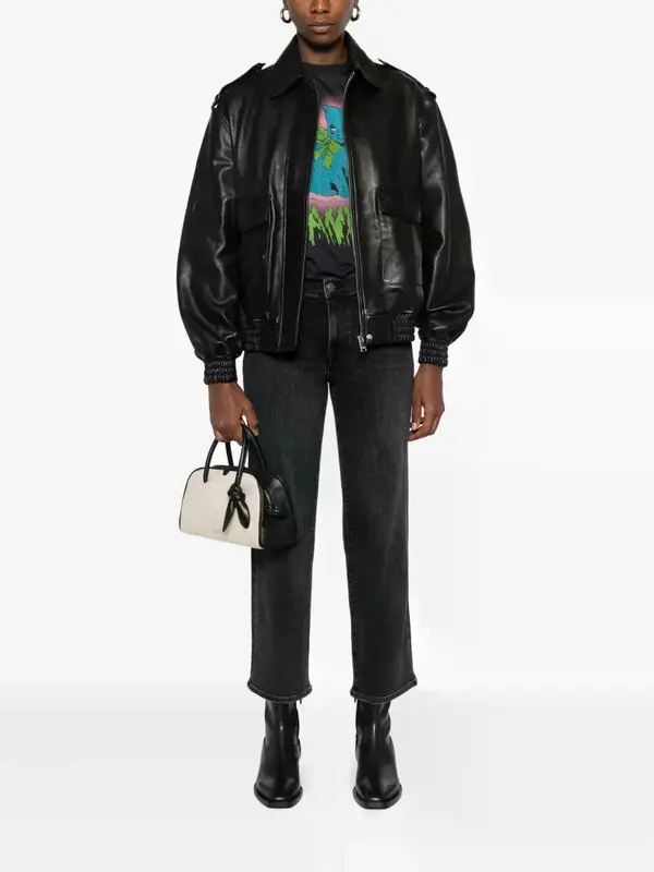 ARMA Leather Bomber Jacket