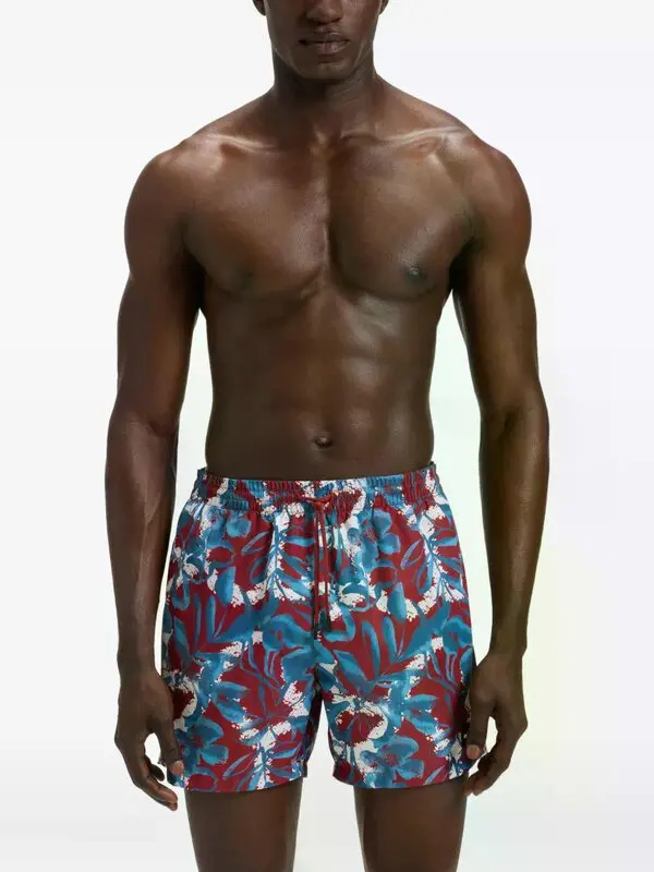 BOSS Floral-pattern Swim Shorts