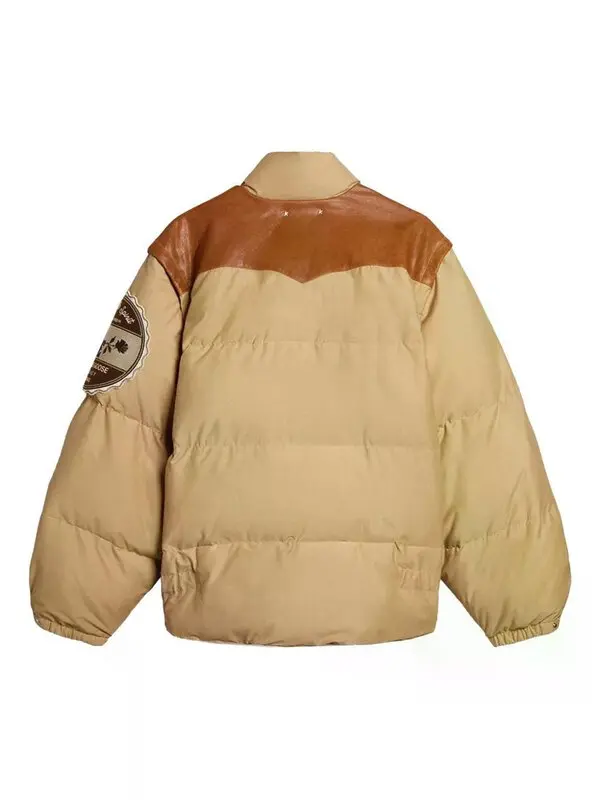 GOLDEN GOOSE Logo-patch Padded Jacket - Neutrals