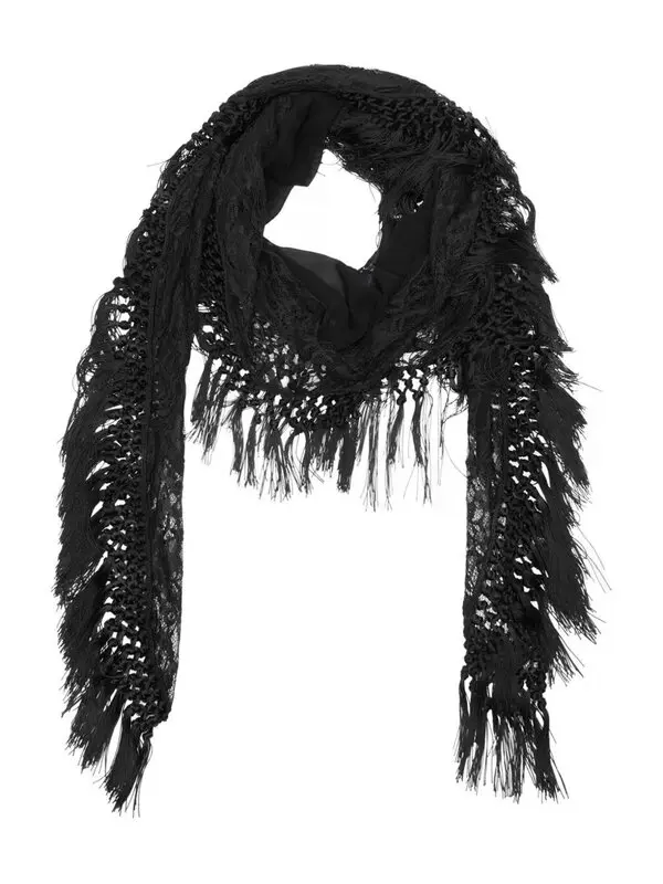 Blumarine Lace Fringe Scarf - Black