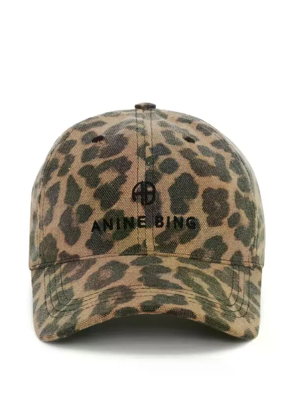 ANINE BING Jeremy Leopard-patterned Cap