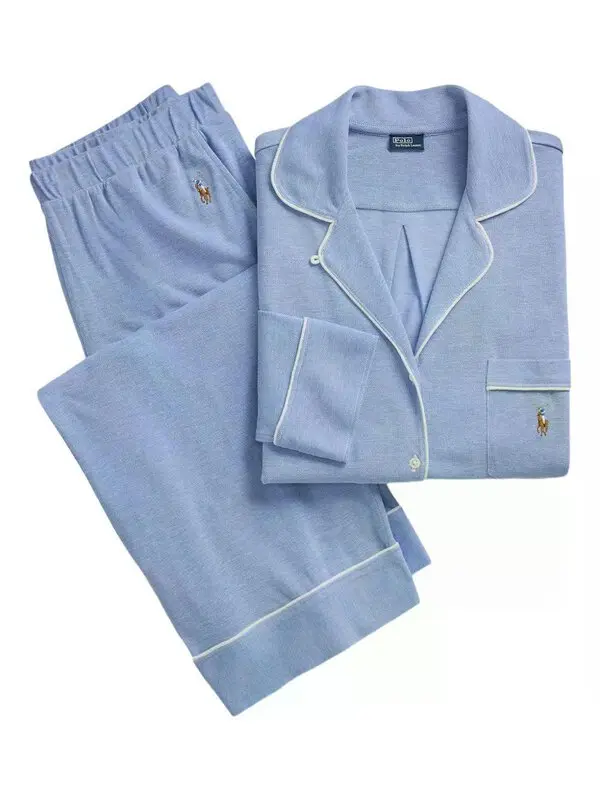 Polo Ralph Lauren Logo-embroidered Pajama Set - Blue