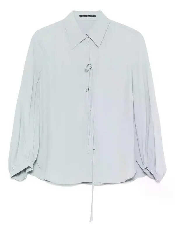 LUISA CERANO Tie-neck Balloon-sleeve Blouse