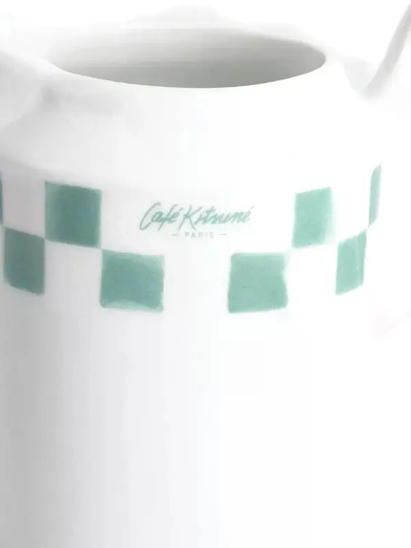 CAFÉ KITSUNÉ Checked Porcelain Milk Jug