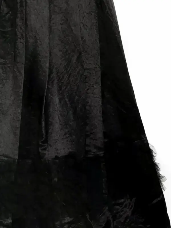 BLACK COMME DES GARÇONS Ruffled Satin A-line Skirt