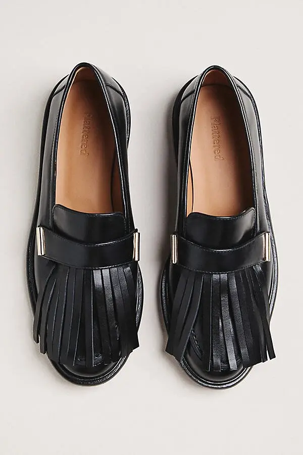 FLATTERED Carter Leather Fringe Loafers