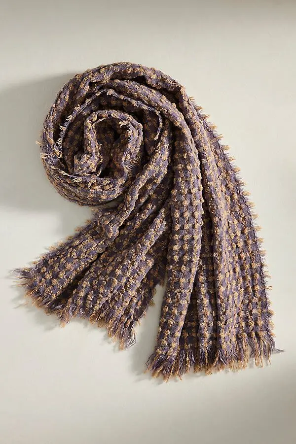 TERRAIN Plaid Crkle Scarf - Lilac