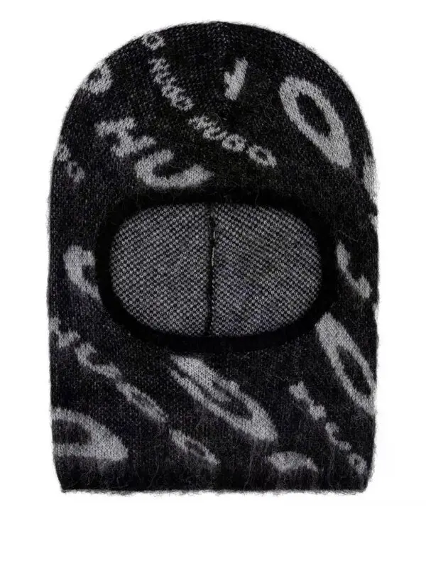 Hugo Logo-intarsia Balaclava - Black