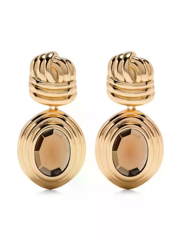 SELF-PORTRAIT Twisted Detail Earrings - Gold