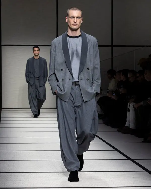 Giorgio Armani Chevron Wool-cashmere Double-breasted Jacket