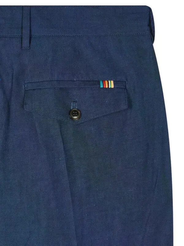 Paul Smith Pleated Cotton-linen Trousers